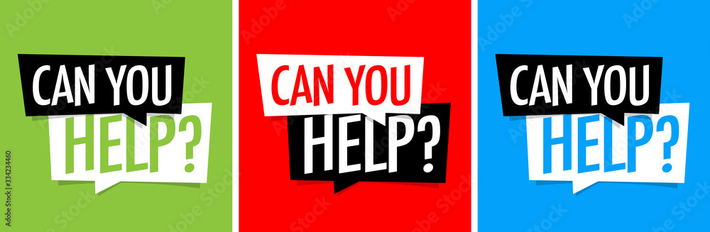 Can you help ? Stock Vector | Adobe Stock