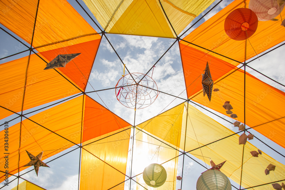 Mobile dome decoration design. A Geodesic Dome Tents. A hemispherical ...