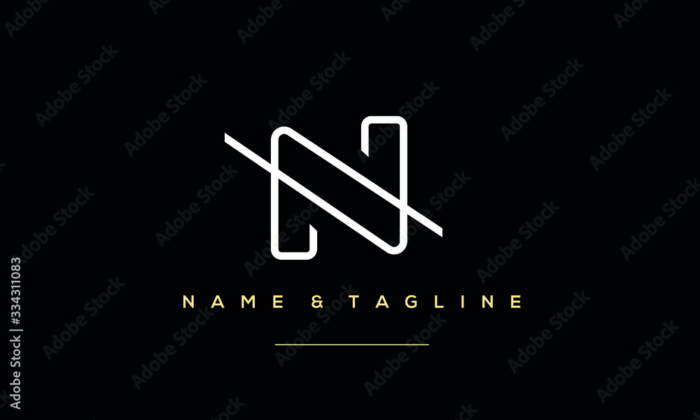 Alphabet letter icon logo N Stock Vector | Adobe Stock