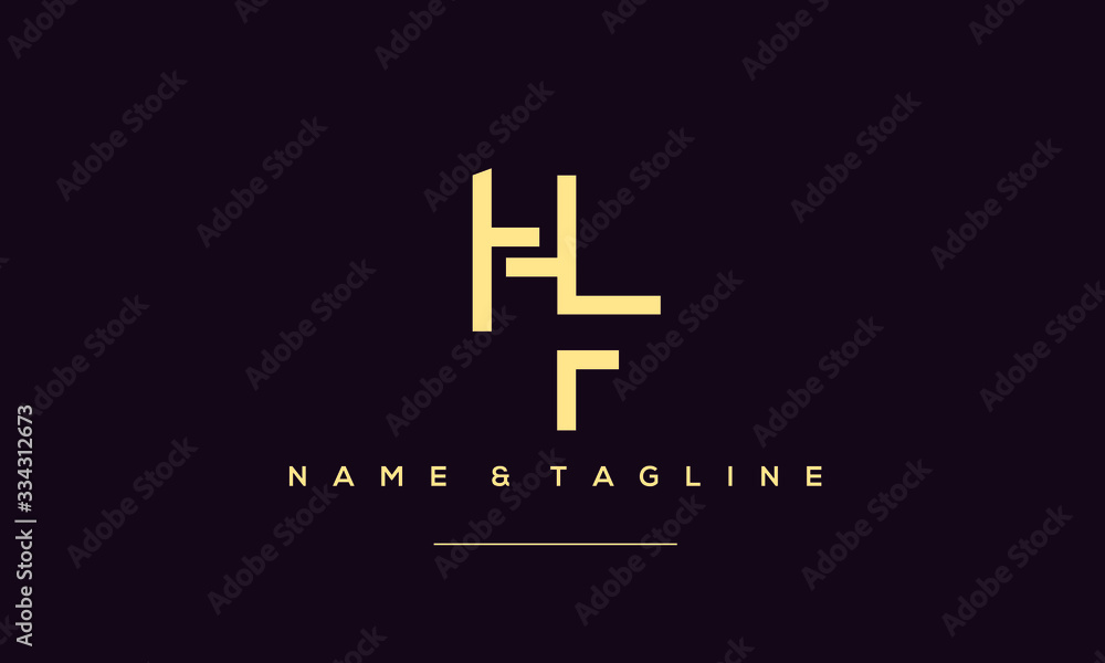 Alphabet letter icon logo HF Stock Vector | Adobe Stock