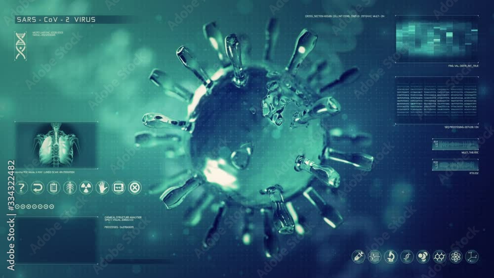 Visualization of SARS - CoV - 2 Virus (coronavirus) on sophisticated ...