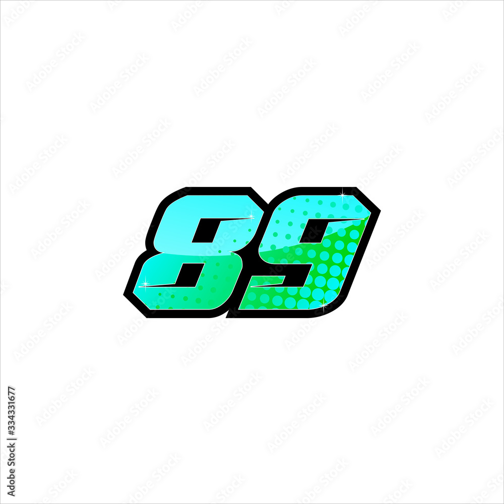 Vector Racing number 89, start racing number, sport race number with ...