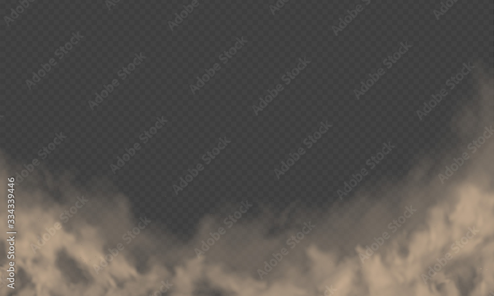 Dust cloud, sand storm, powder spray on transparent background. Desert ...