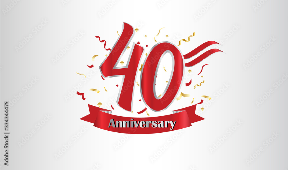 Anniversary celebration background. with the 40th number in gold and ...