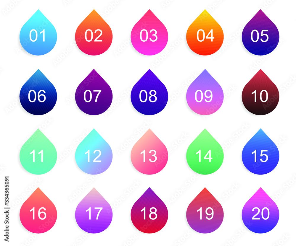 Super set arrow bullet point triangle flags on white background ...