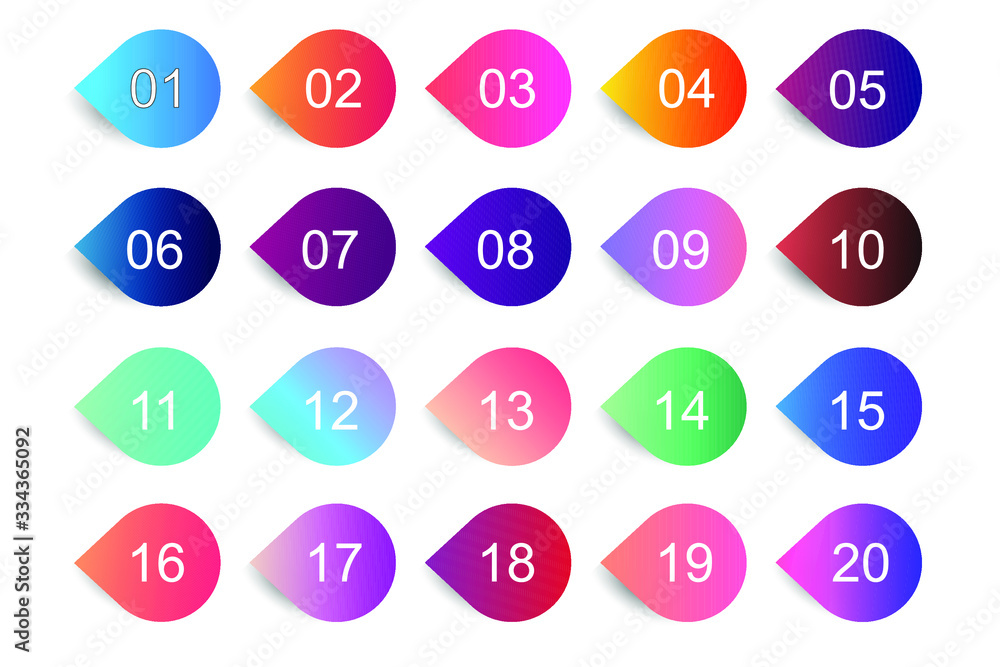 Super set arrow bullet point triangle flags on white background ...