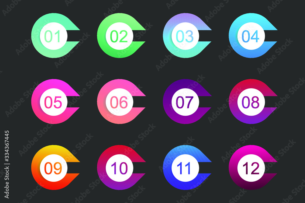 Super set arrow bullet point triangle flags on white background ...