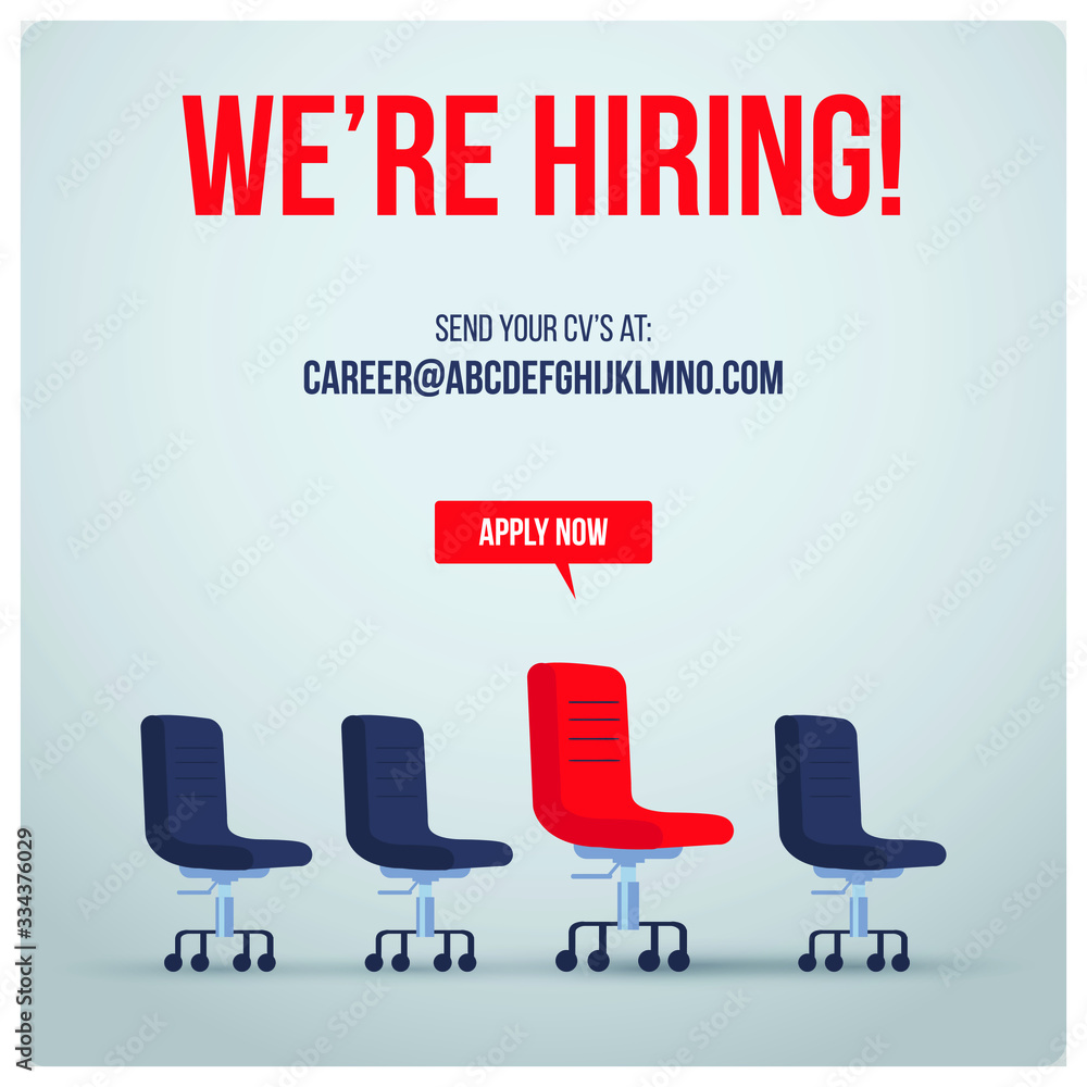 We are hiring post for facebook and instagram dimension. Hiring banner ...