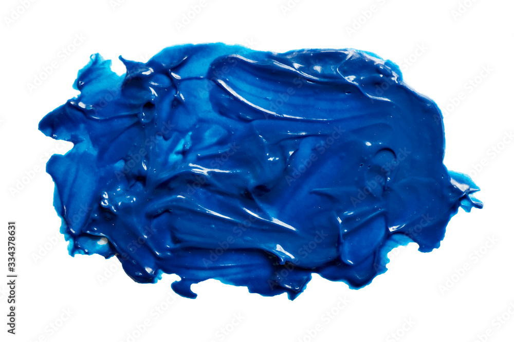 Vector blue paint texture isolated on white - acrylic banner for Your ...