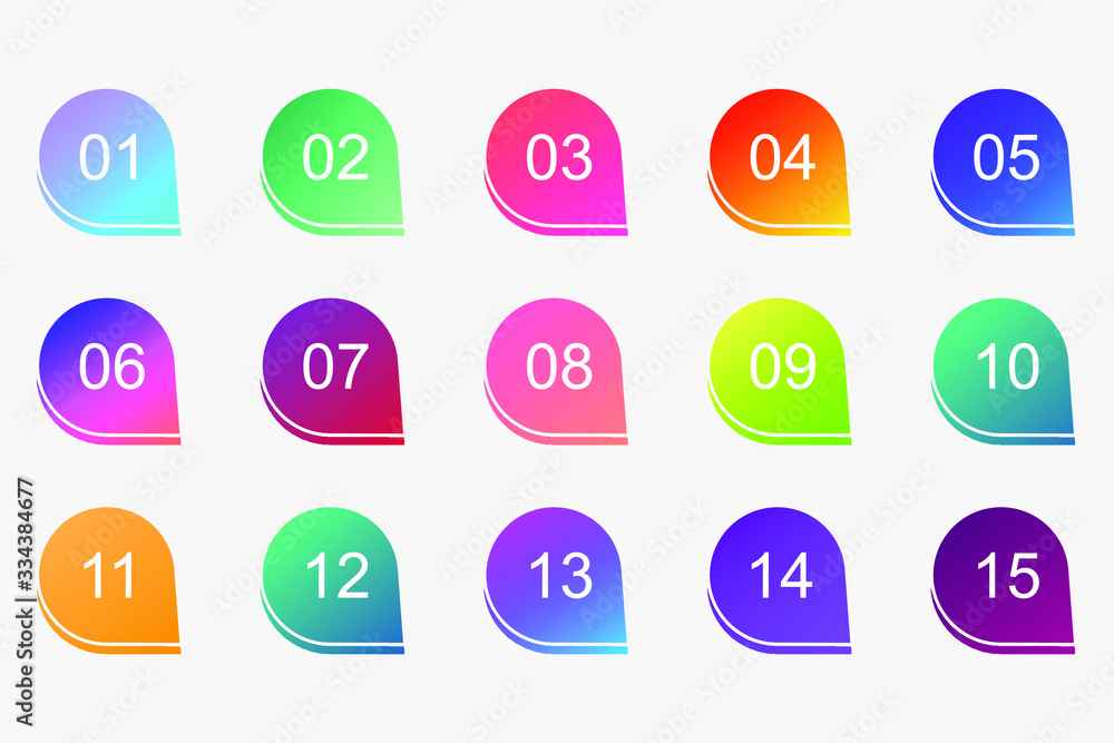 Direction Number Bullet Points From 1 To 12 Vector Stock Vector direction-number-bullet-points-from-1-to-12-vector-stock-vector