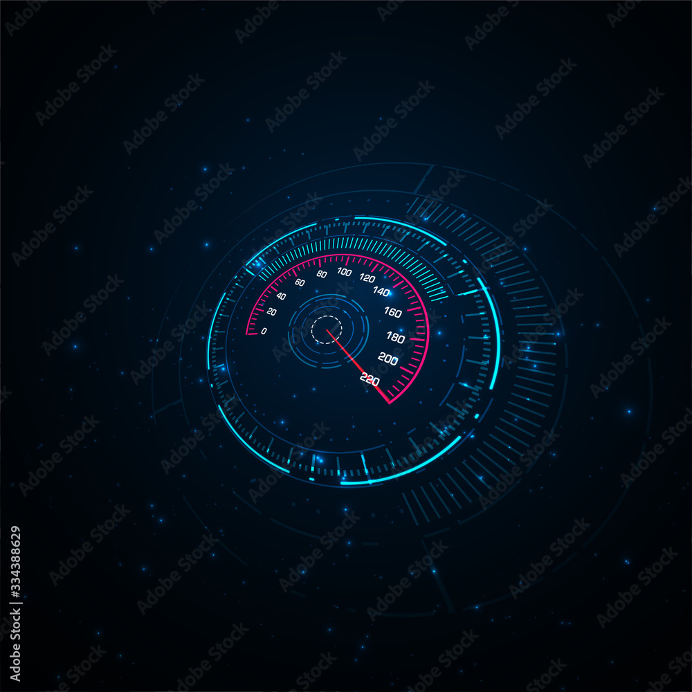 Speed motion background with speedometer car Stock Vector | Adobe Stock