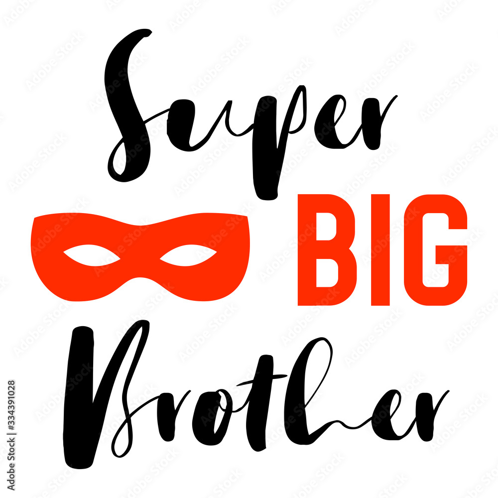 Vetor de Super Big Brother. Little Superman Boy. Abstract drawing with ...