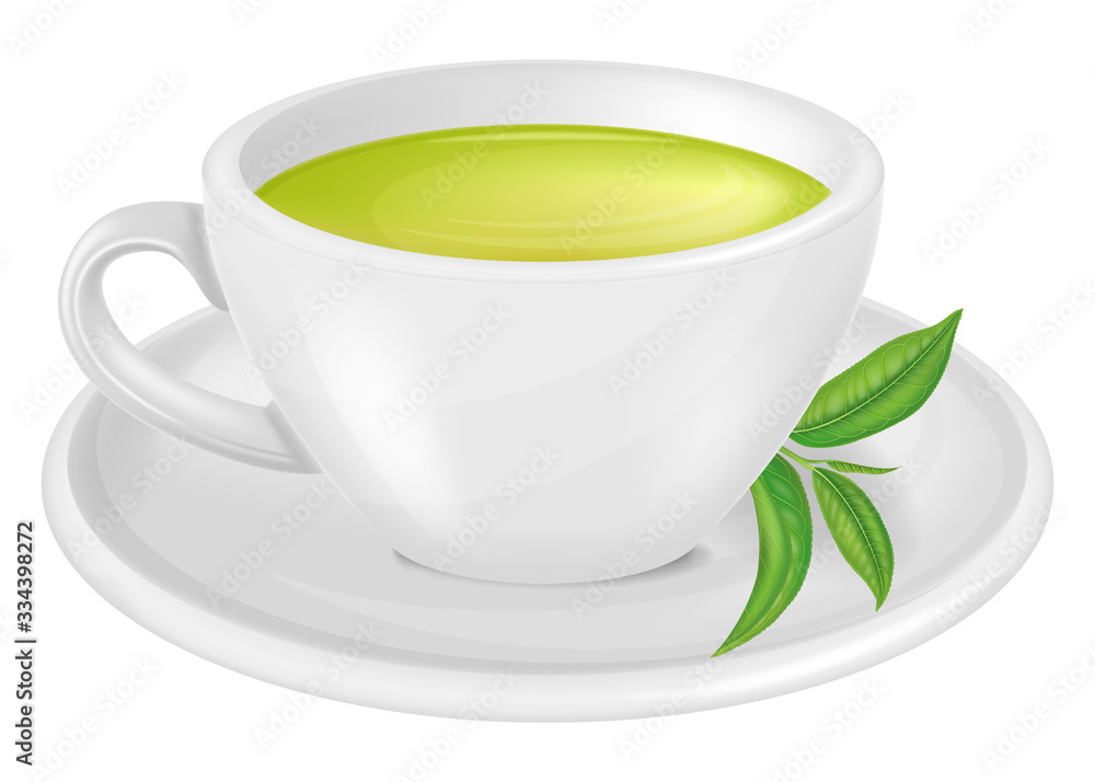 Green Tea Cup Vector