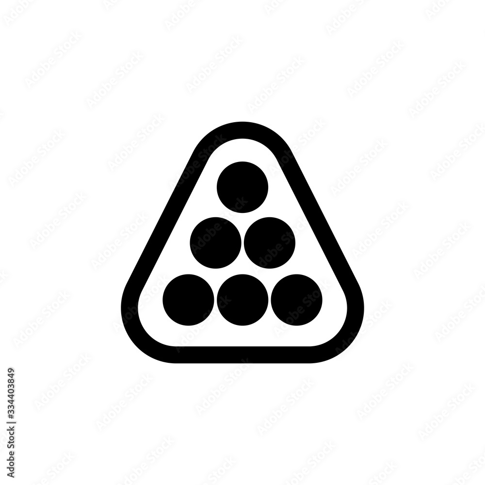 Billiards Icon. The billiard icon. Billiard balls triangle. Game symbol ...