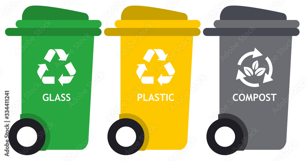 picto containers poubelle recyclage new 8 Stock Vector | Adobe Stock