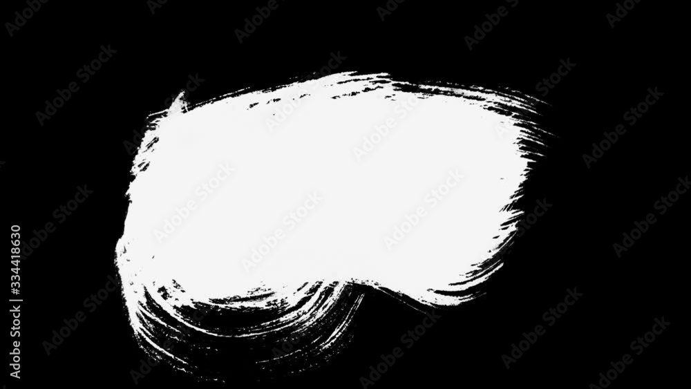 Paint Brush Strokes Frame Mask Background/ 4k animation of a realistic ...