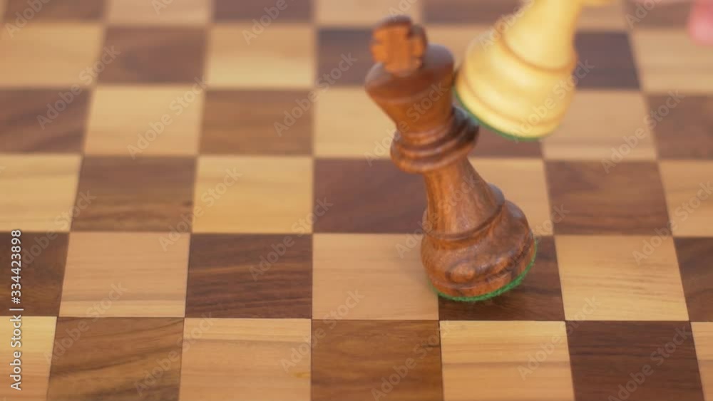 The fall of the chess king. Game concept Stock ビデオ | Adobe Stock