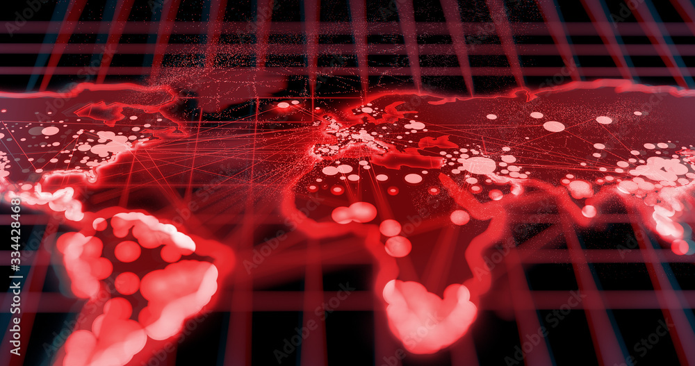 A global pandemic - Covid-19 Coronavirus - visualization data map ...