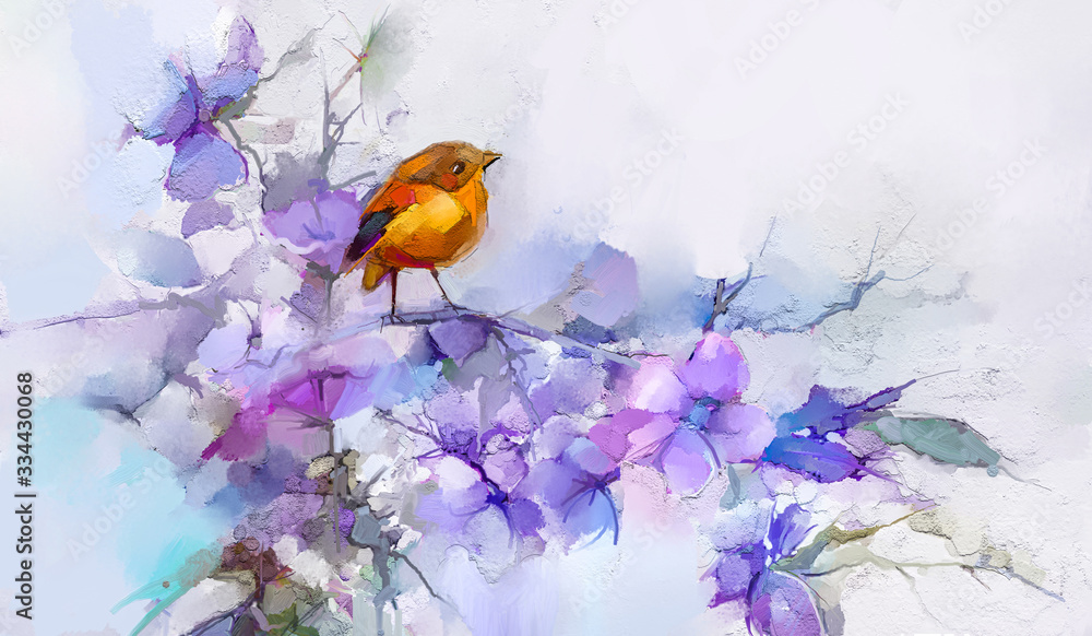 Oil Paintings Of Flowers And Birds