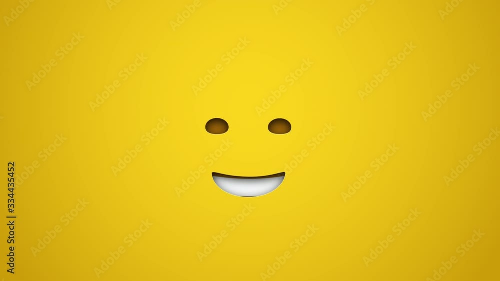 Animated colorful looping beaming face emoji background for apps or ad ...