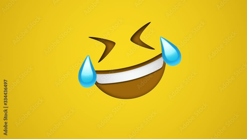 Animated colorful looping rolling on the floor emoji background for ...