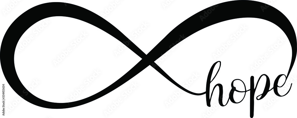 Elegant, hope, infinity sign, vector illustration Stock Vector | Adobe ...