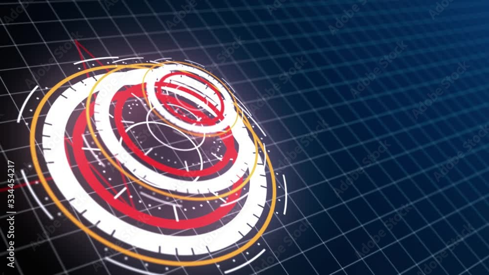 HUD Fantastic technological intro,Circle digital HUD in sci fi ...