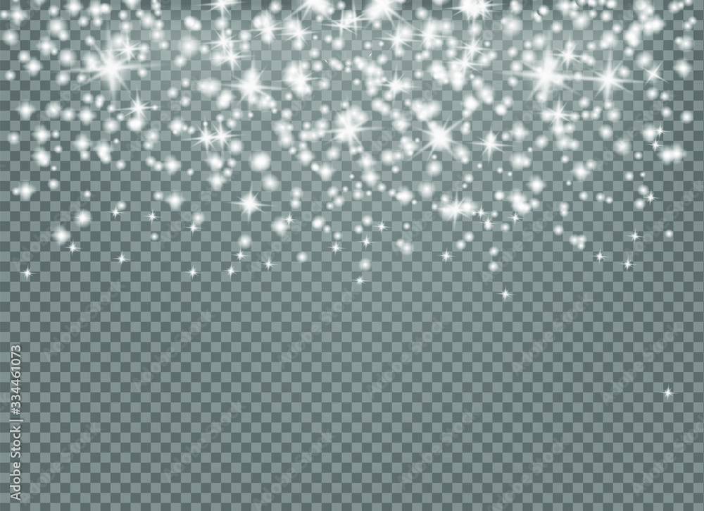 Falling stars effect on checkered background.Gold and silver glittering ...