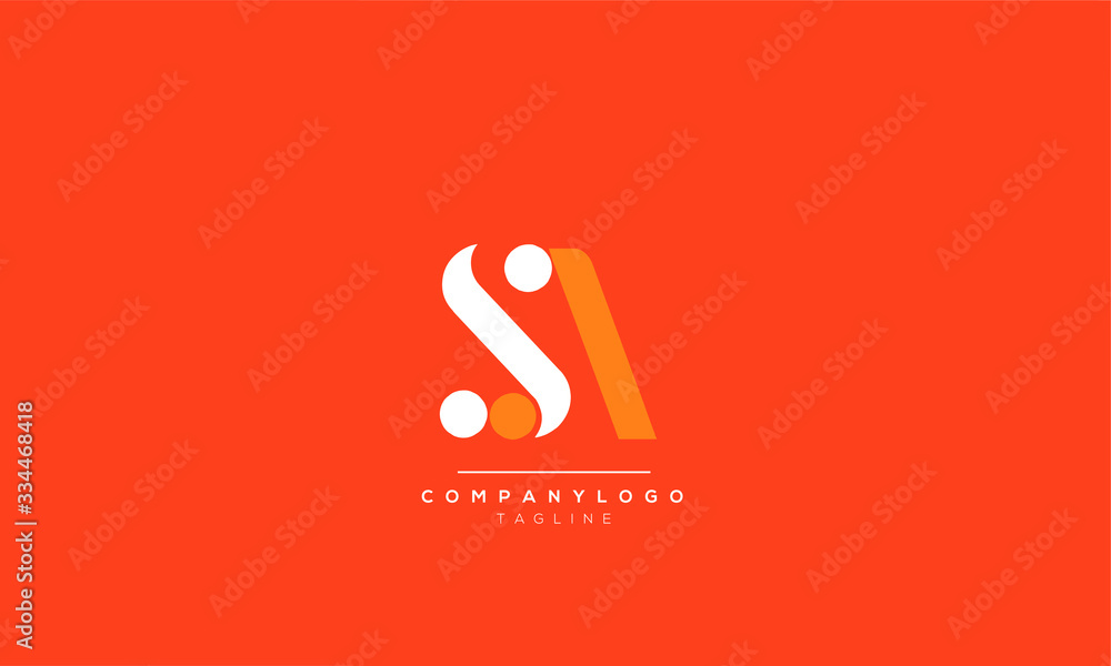 SA AS S A Letter Logo Alphabet Design Template Vector Stock Vector ...