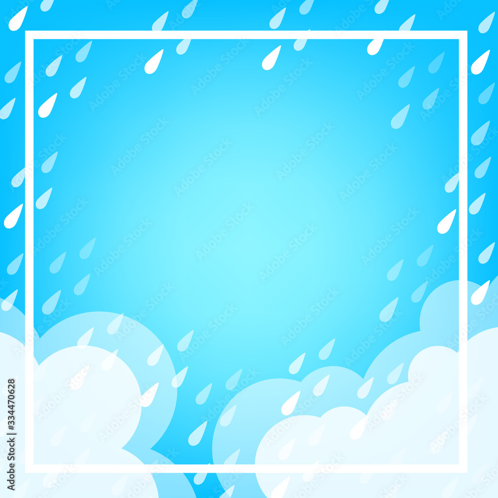 banner frame rain fall background for rainy season sale off, monsoon ...