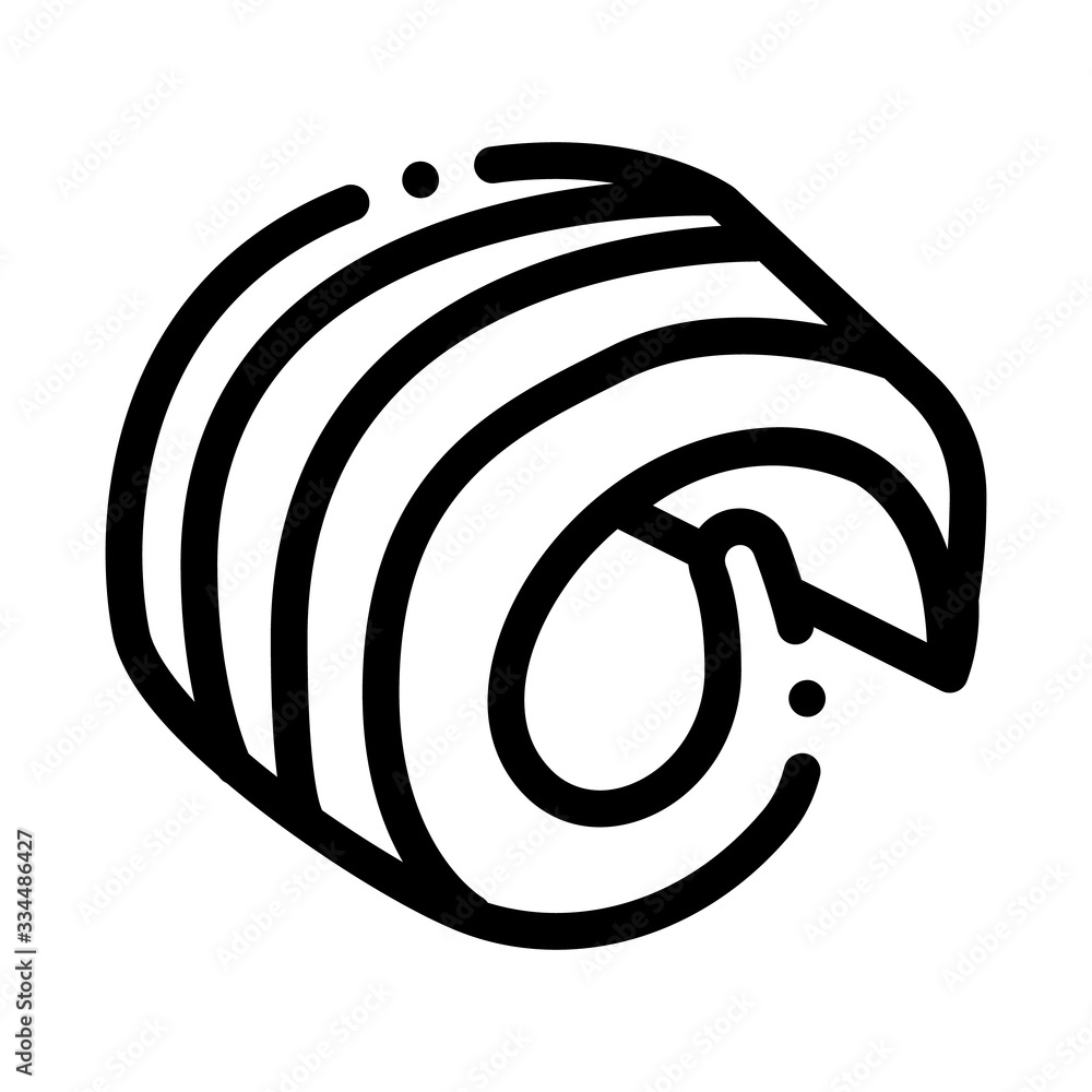 butter curl icon vector. butter curl sign. isolated contour symbol ...