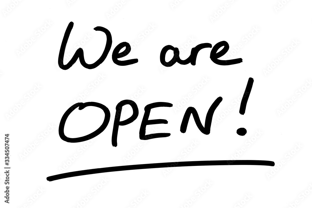 We are OPEN! Stock Illustration | Adobe Stock