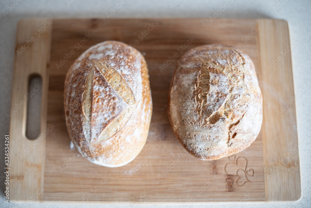 Sourdough bread is made by the fermentation of dough using naturally ...