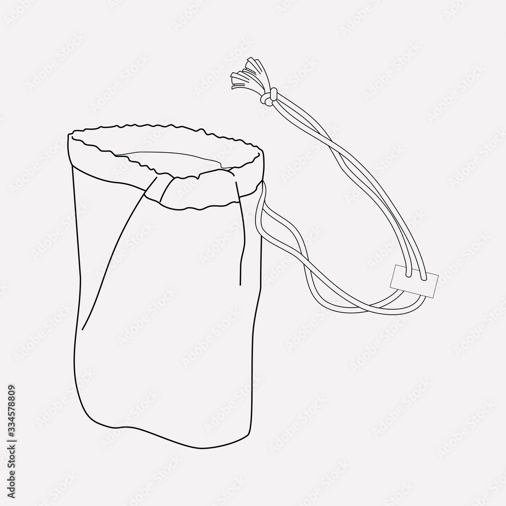 Feed bag icon line element. Vector illustration of feed bag icon line ...