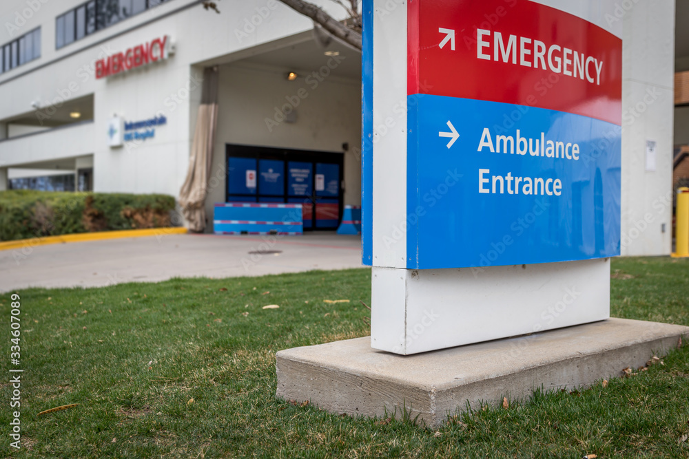 Hospital Emergency Room Sign Stock Photo | Adobe Stock