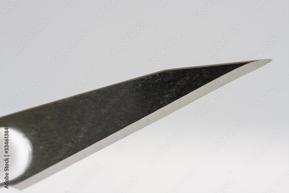 Close up of medical scalpel on white background. Scalpel is used for ...