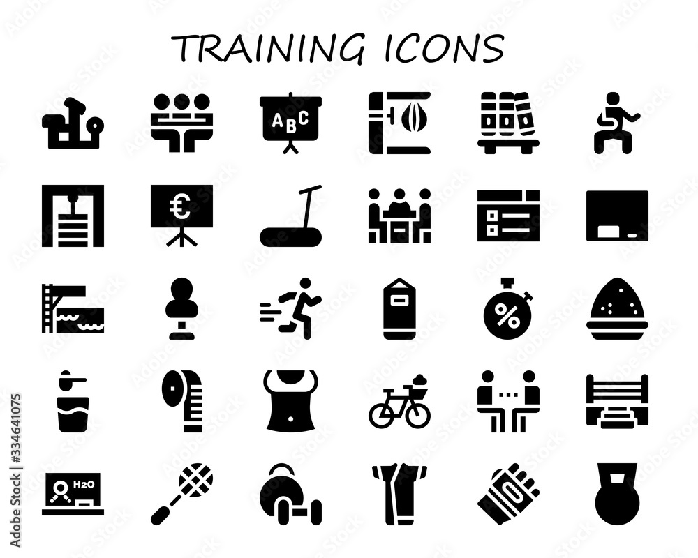 training icon set Stock Vector | Adobe Stock