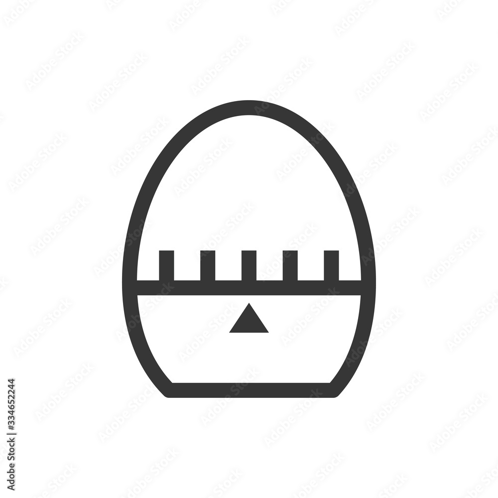 Egg timer line style isolated vector icon. Linear pictograms on white ...