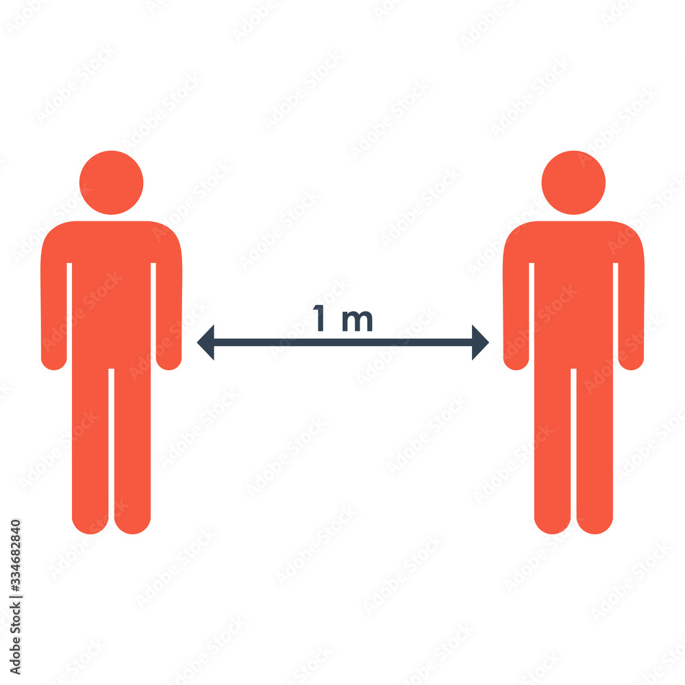 Keep distance sign. Coronovirus epidemic protective equipment ...