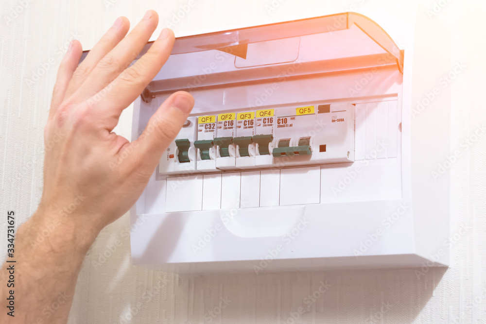 Hand is open type electric phase lightning sign, was installed on the ...