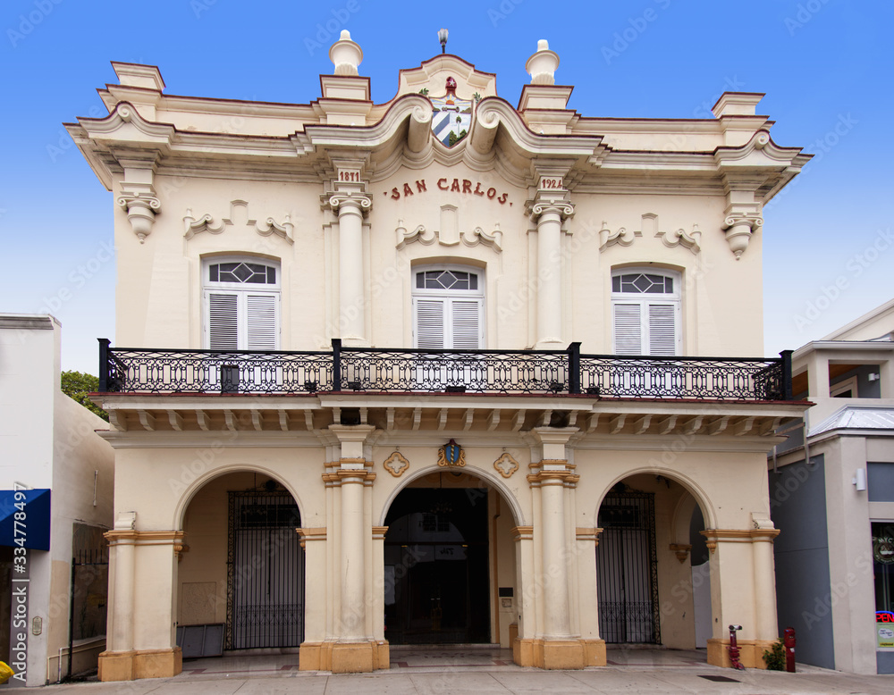 KEY WEST, FLORIDA, USA - September 2012: San Carlos institute is a ...