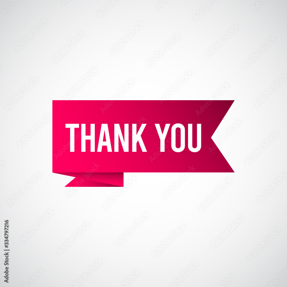Thank You Tag Label Vector Template Design Illustration Stock Vector ...