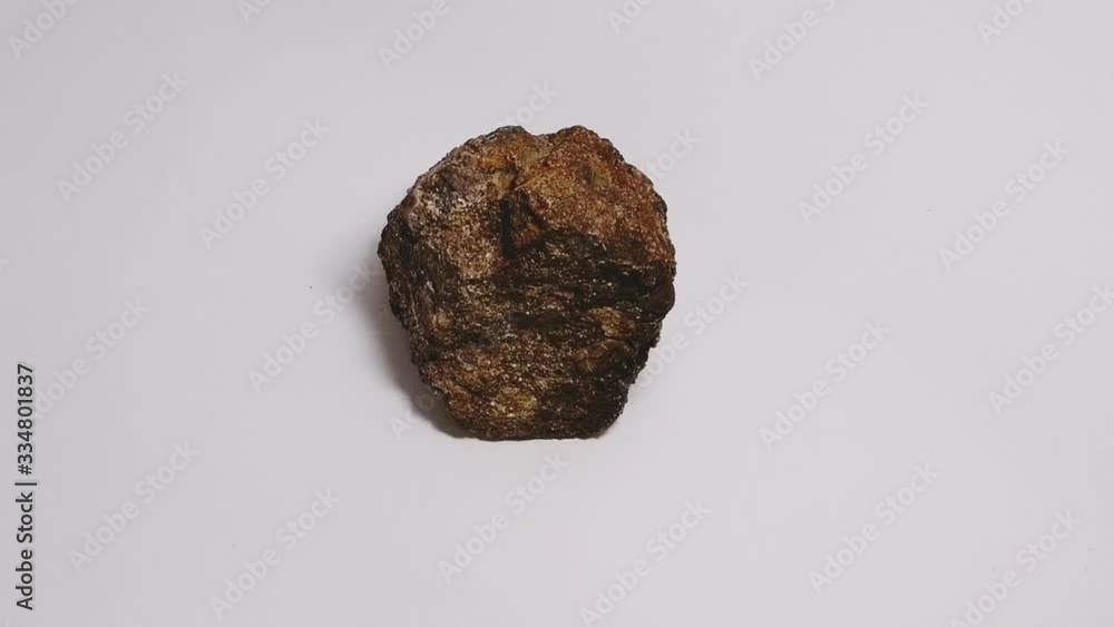 Conglomerate specimen on white background. Conglomerate is a ...