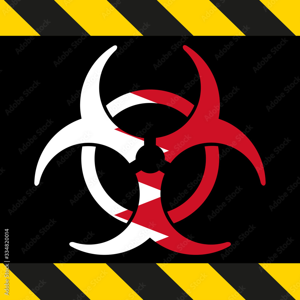 Bahrain country flag within bio hazard symbol Stock Illustration ...