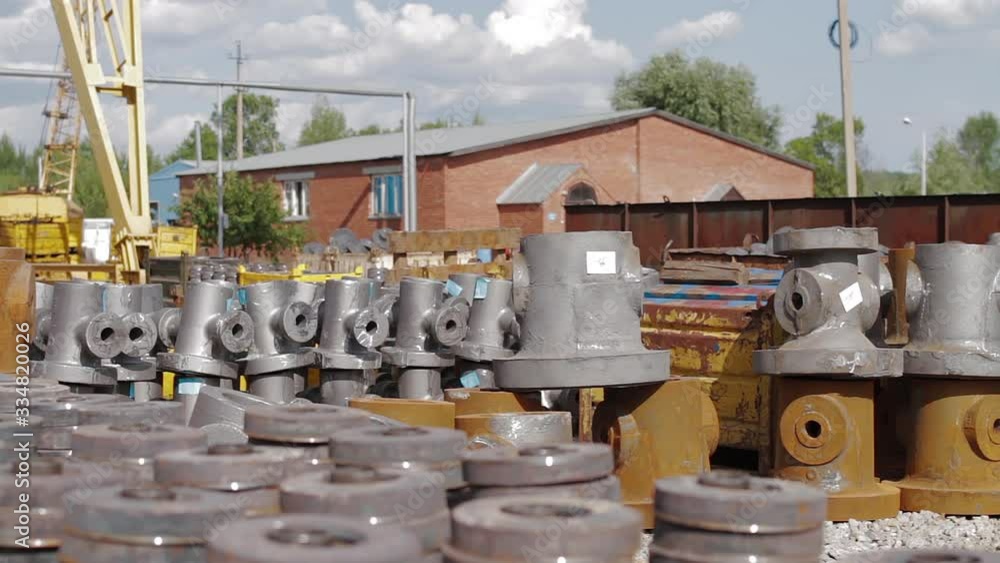 Oil and Gas Wellhead tree equipment production plant. Parts of wellhead ...