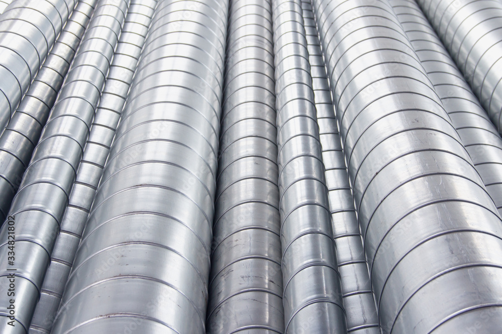 Steel pipes for ventilation system. Components for a ventilation system ...