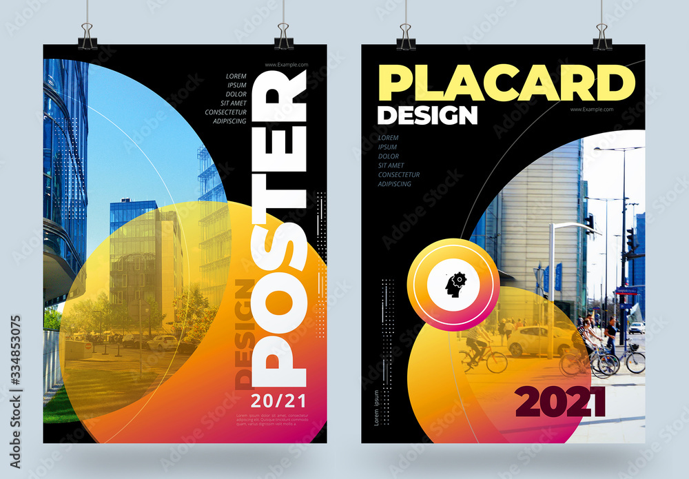 Business Poster Layout in Dark Colors Stock Template | Adobe Stock