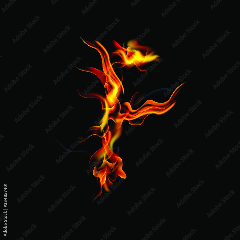 Burning Letter F