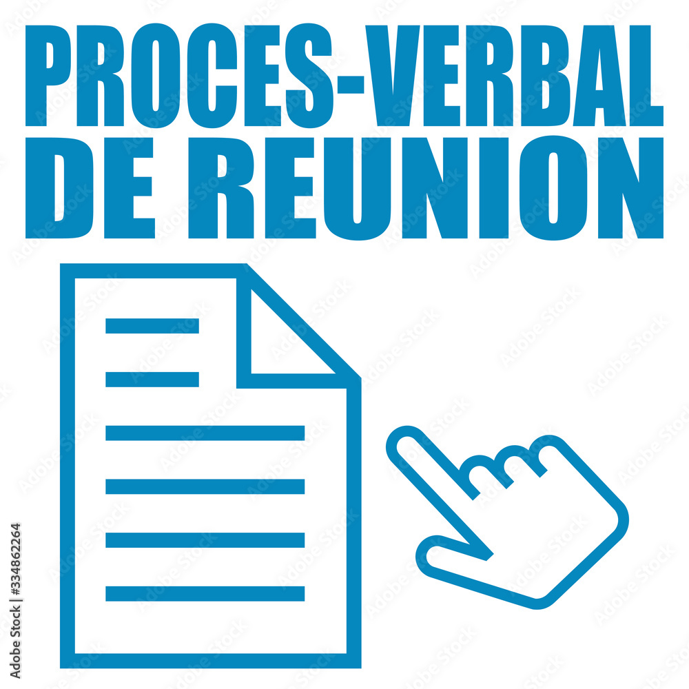 Logo procès-verbal de réunion. Stock Vector | Adobe Stock