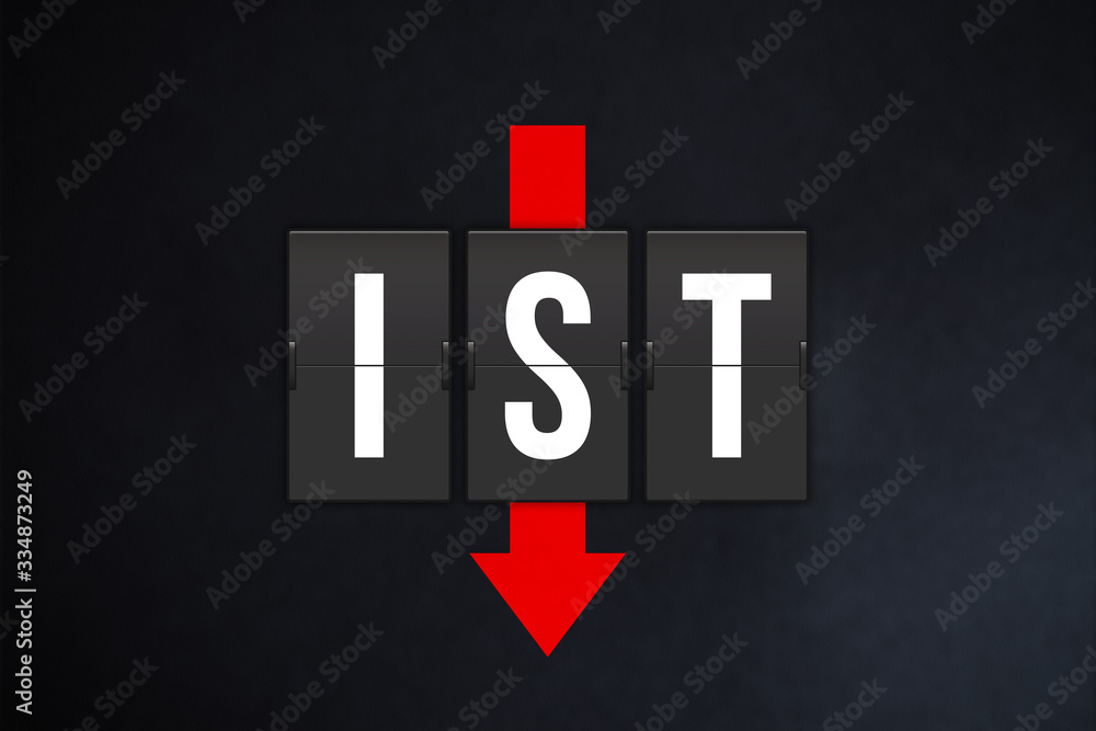 Istanbul International Airport IATA code (IST). Split-flap airport ...